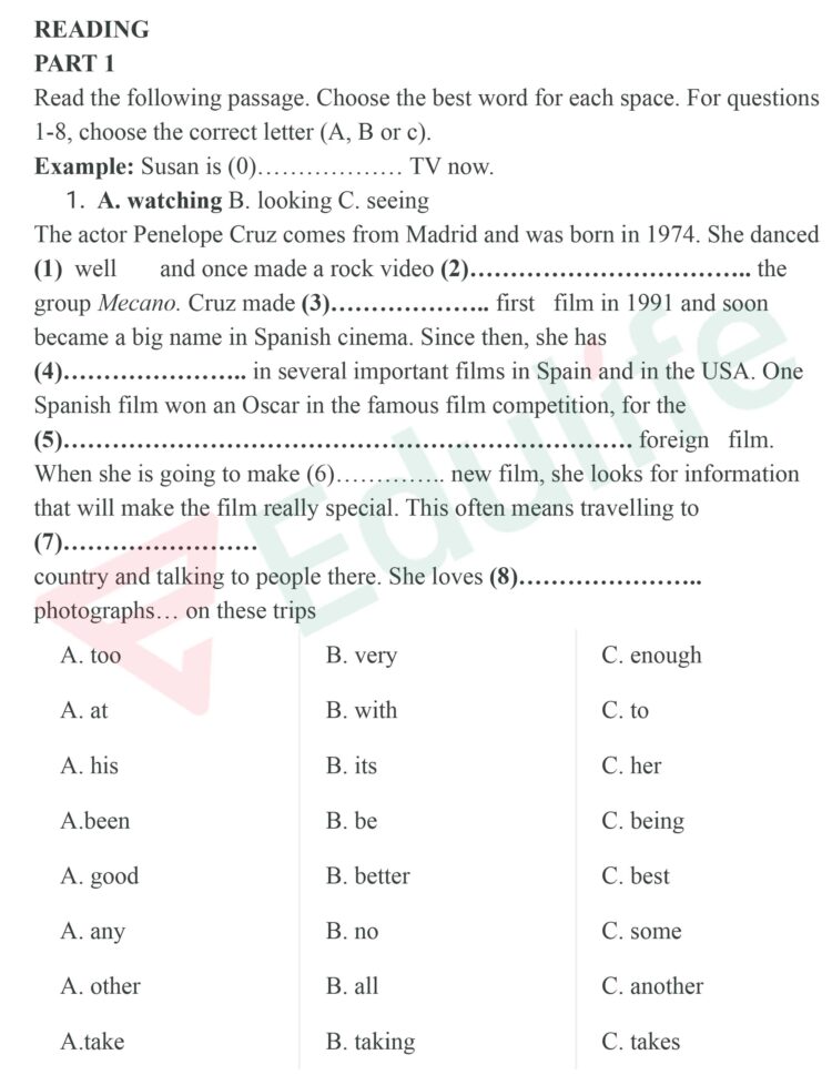 Bài tập đọc hiểu tiếng Anh A2: Cấu trúc, cách làm & bài mẫu